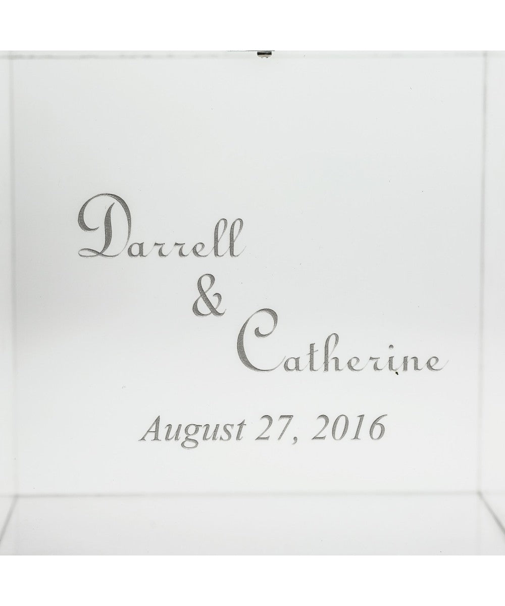Engraved Wedding Donation Box with Lock | Source One Displays