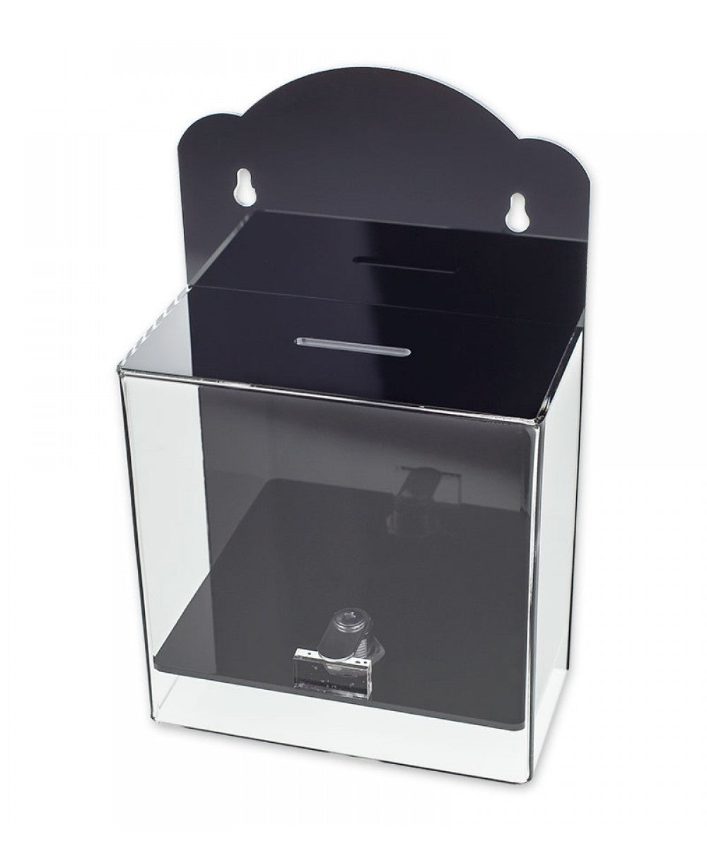 Wall Mount Donation Box with Clear Face | Source One Displays