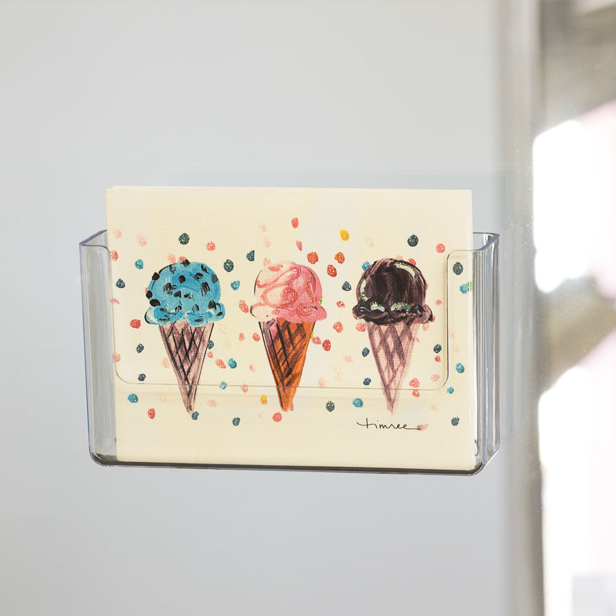 Window Glass Mount Postcard Holder, 6" Wide | Source One Displays